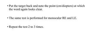 RAF RULE FOR CALCULATING NEAR POINT OF ACCOMMODATION AND NEAR POINT OF ...