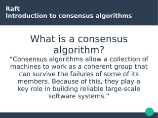 Introduction to Raft algorithm | PDF