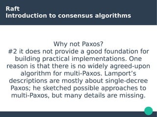 Introduction to Raft algorithm | PDF