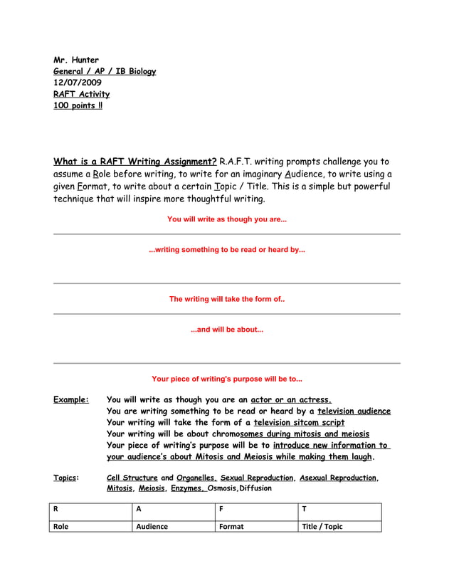 Raft Assignment | DOC