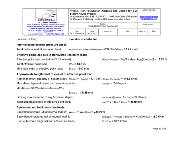 Sachpazis: Raft Foundation Analysis and Design for a two Storey House ...