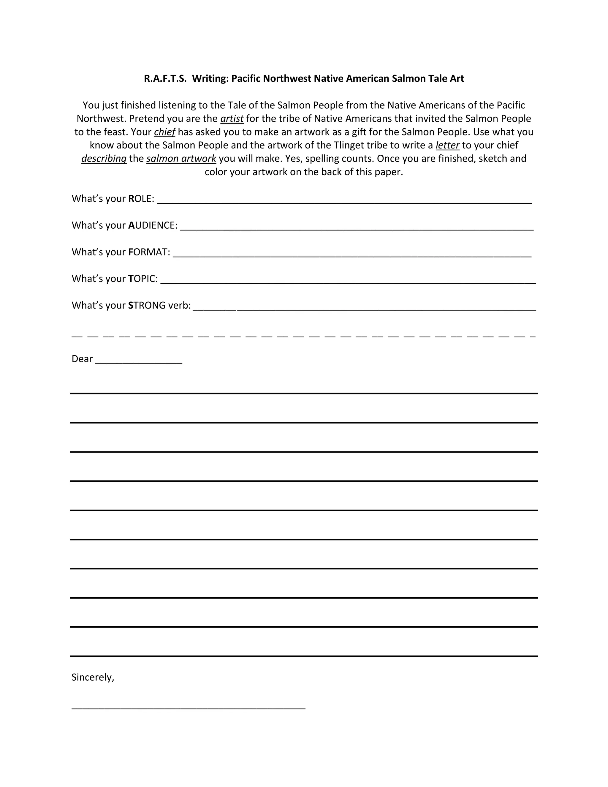 Raft writing assignment art Tlingit Tribe | PDF | Genealogy and ...