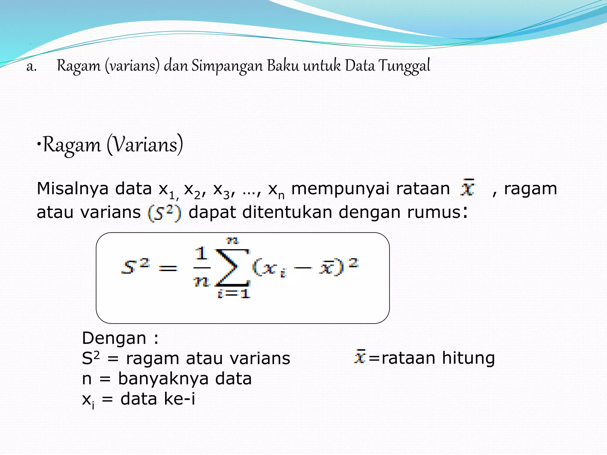 Ragam dan-simpangan-baku | PPTX