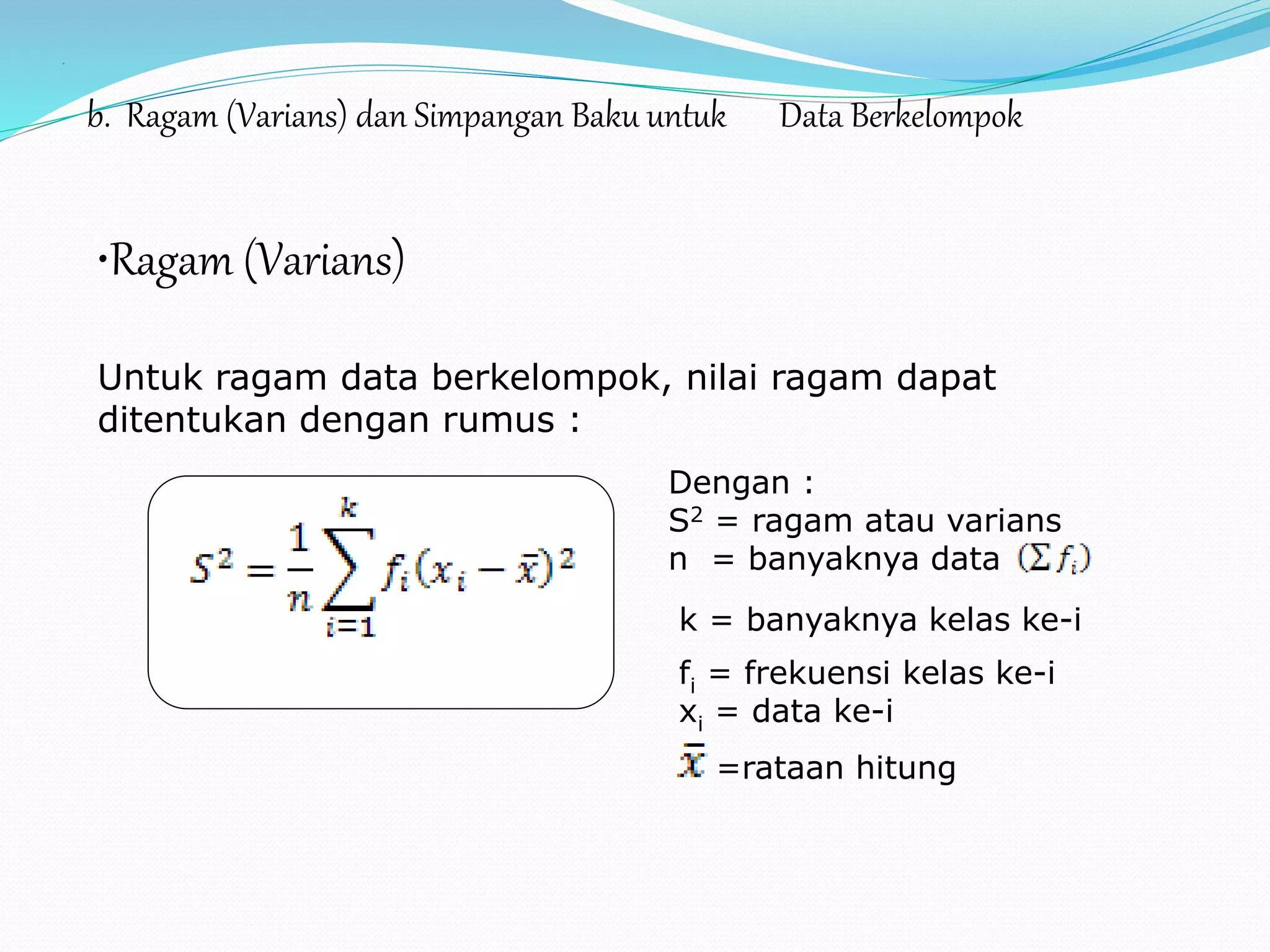 Ragam dan-simpangan-baku | PPTX