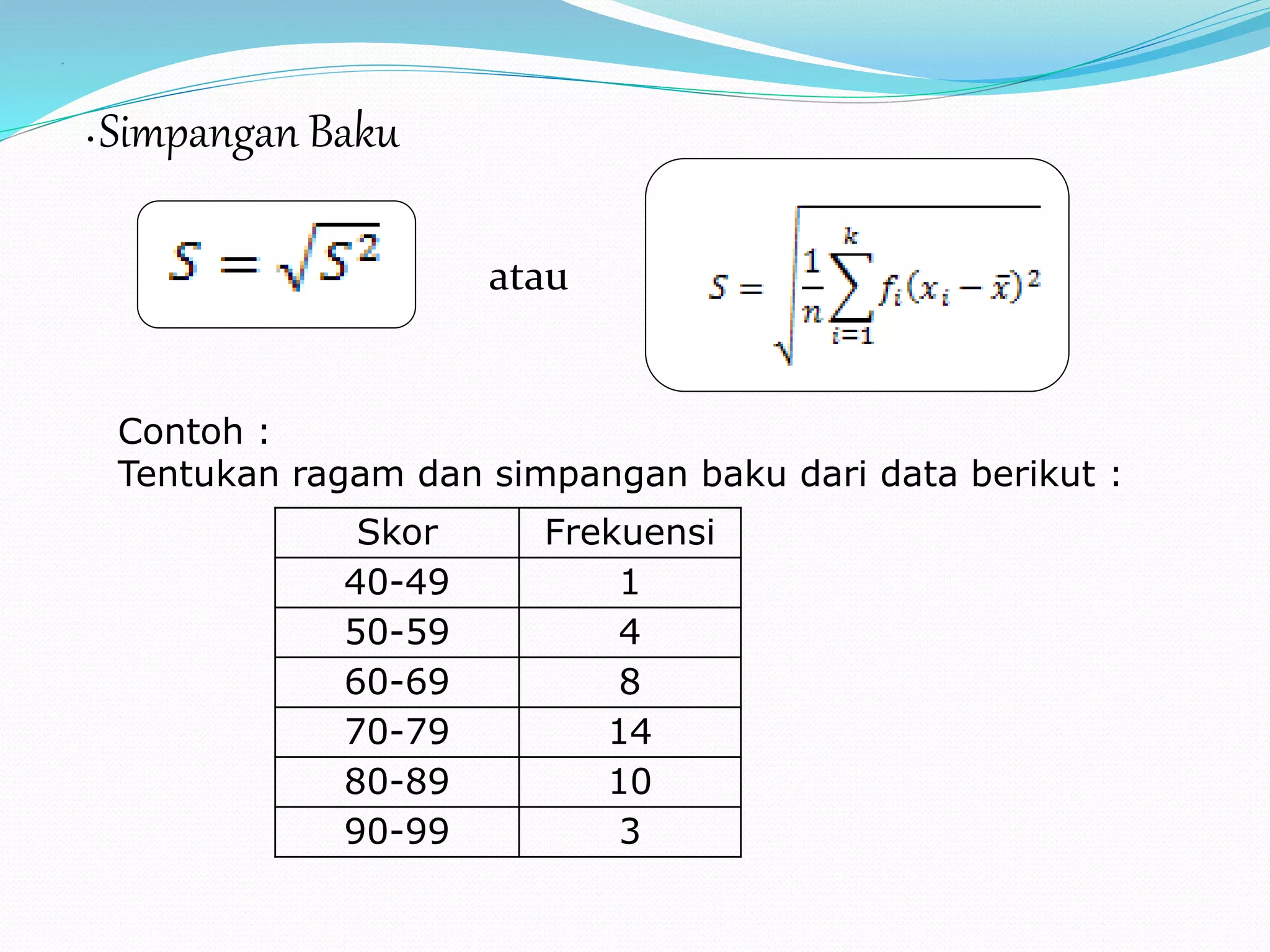Ragam dan-simpangan-baku | PPTX