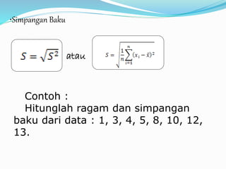 Ragam dan-simpangan-baku | PPTX