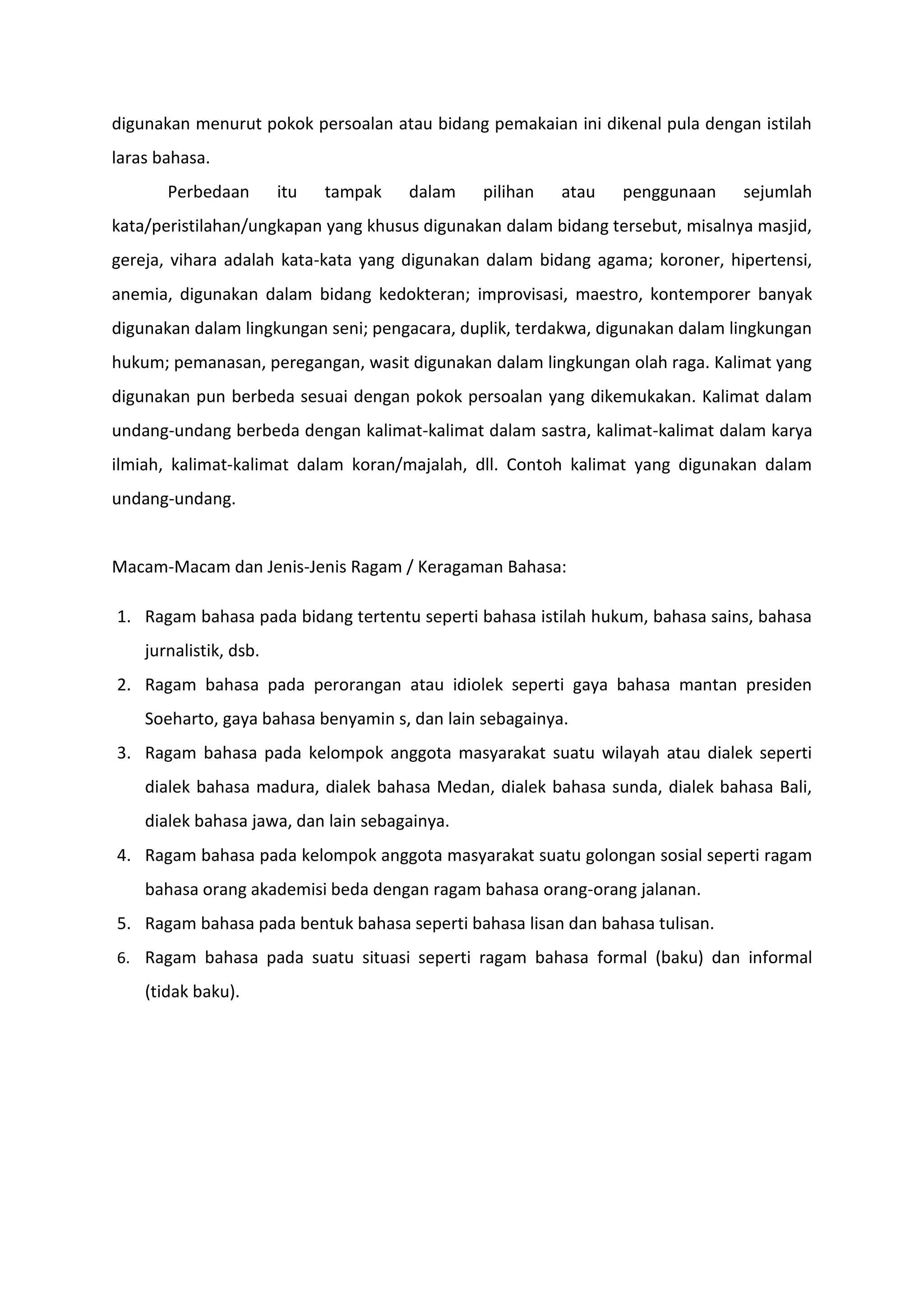 Ragam Bahasa | DOCX