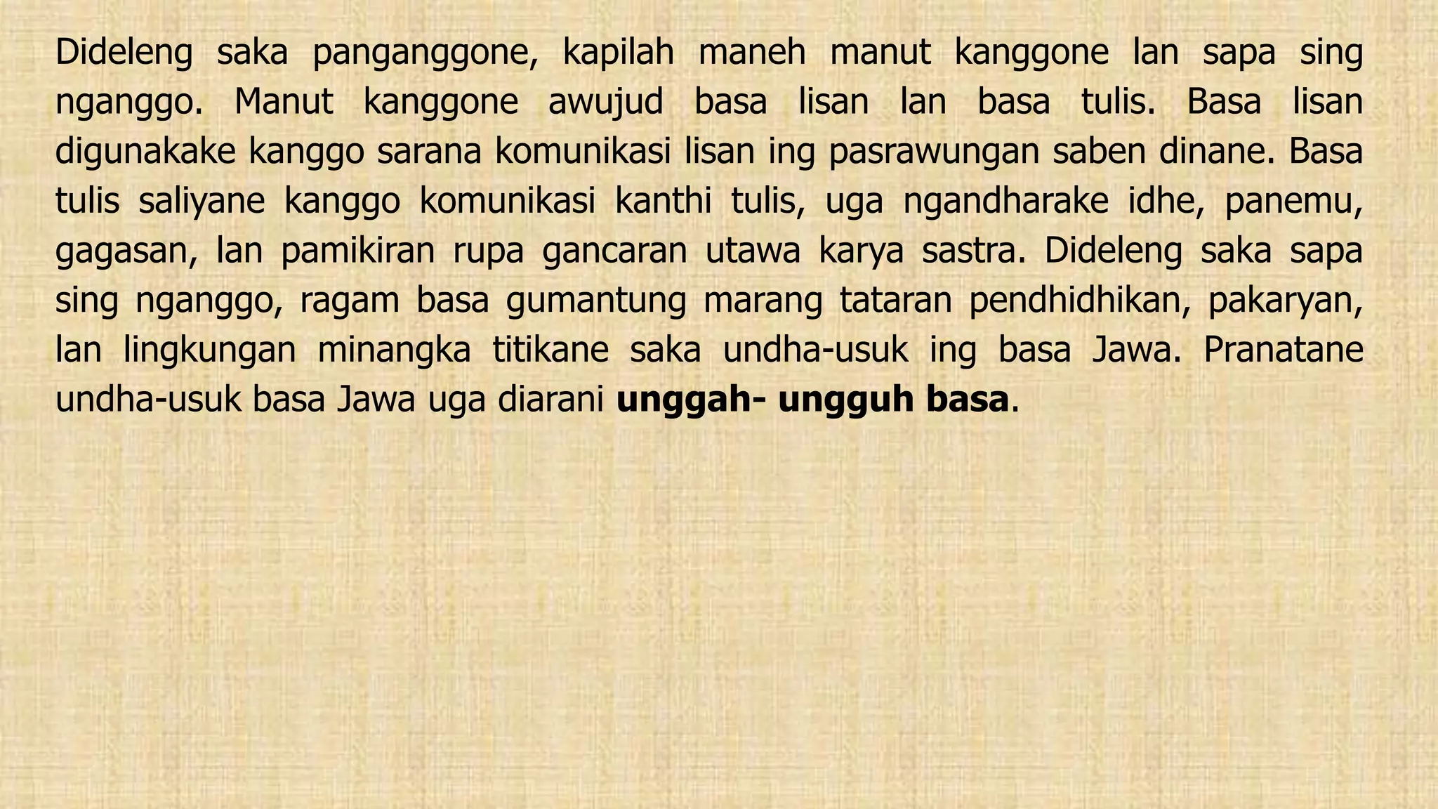 Ragam basa lan basa rinengga 1 | PPTX