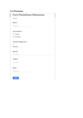 Contoh Screenshot Ragam Dialog Interaktif | PDF