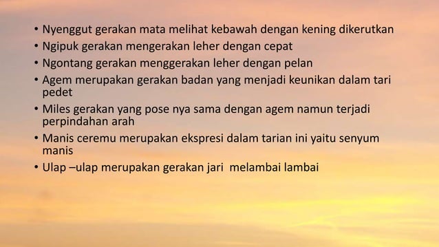 Ragam gerak dan pola lantai tari pendet | PPT