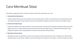 Ragam Jenis Tulisan Ilmiah dan Sitasi Manual.pptx