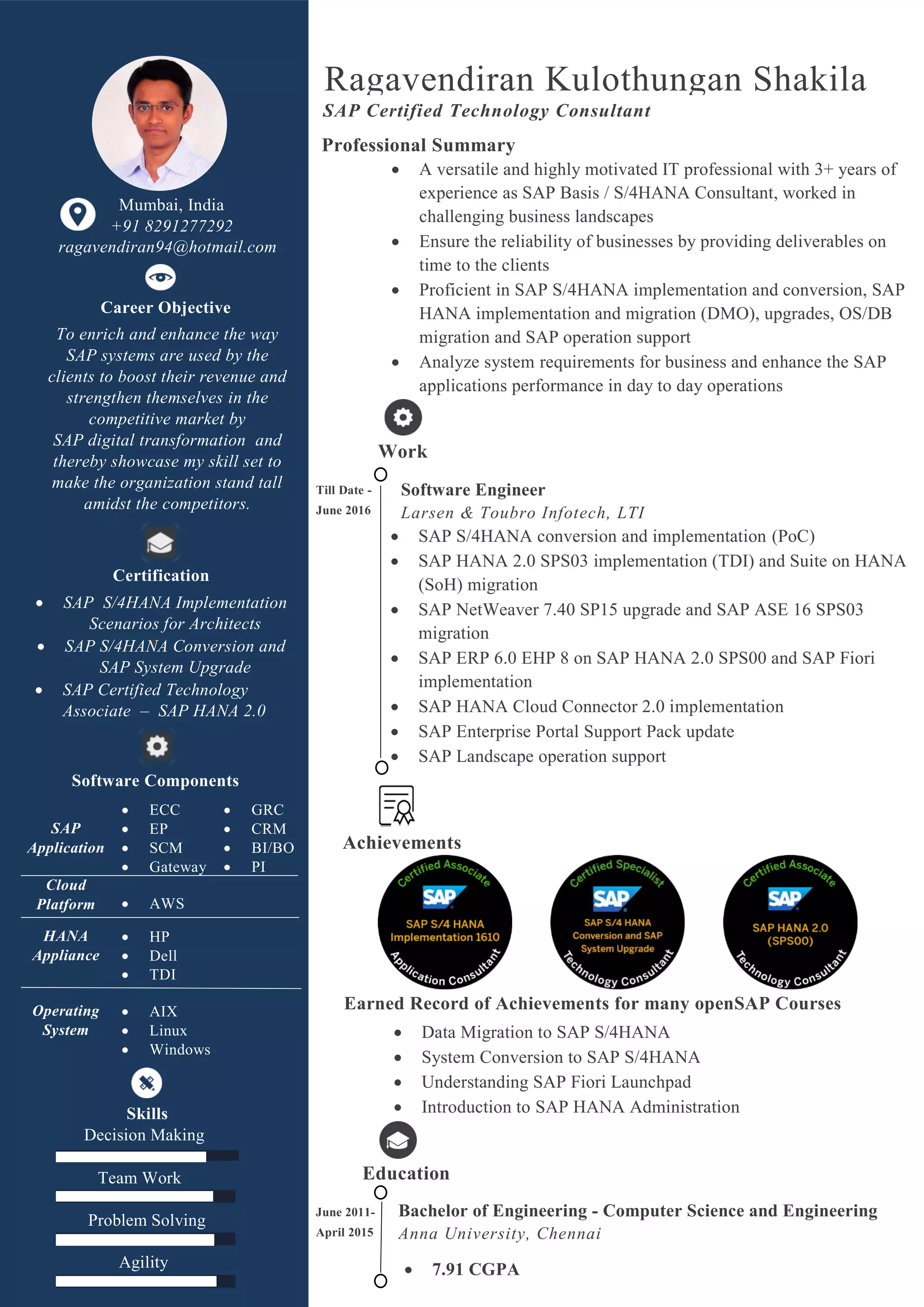 Ragavendiran's Resume | PDF