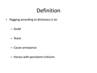 Ragging | PPTX
