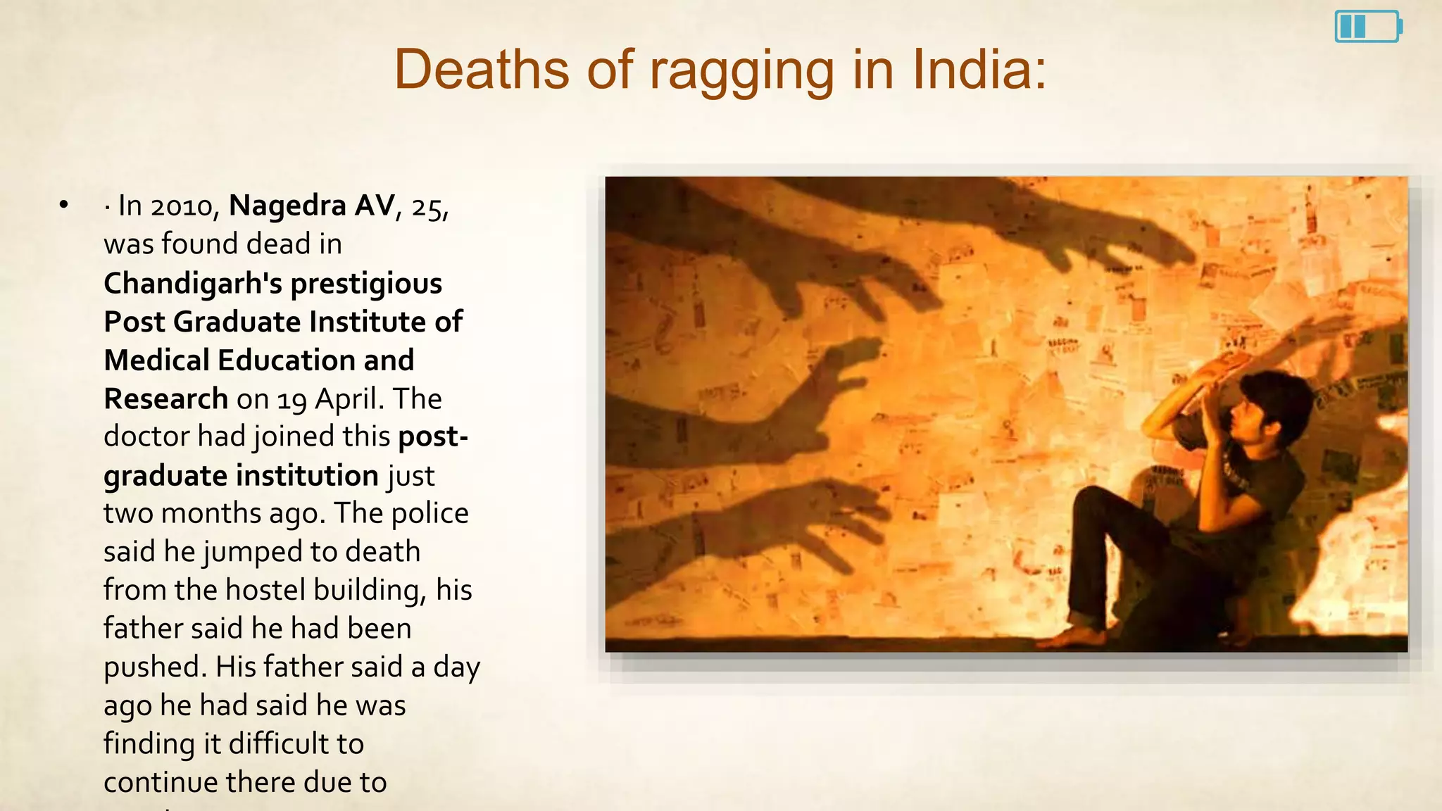 Tamil Nadu Prohibition of Ragging Act (1997) | PPTX