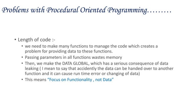 basics of object oriented programming | PPTX