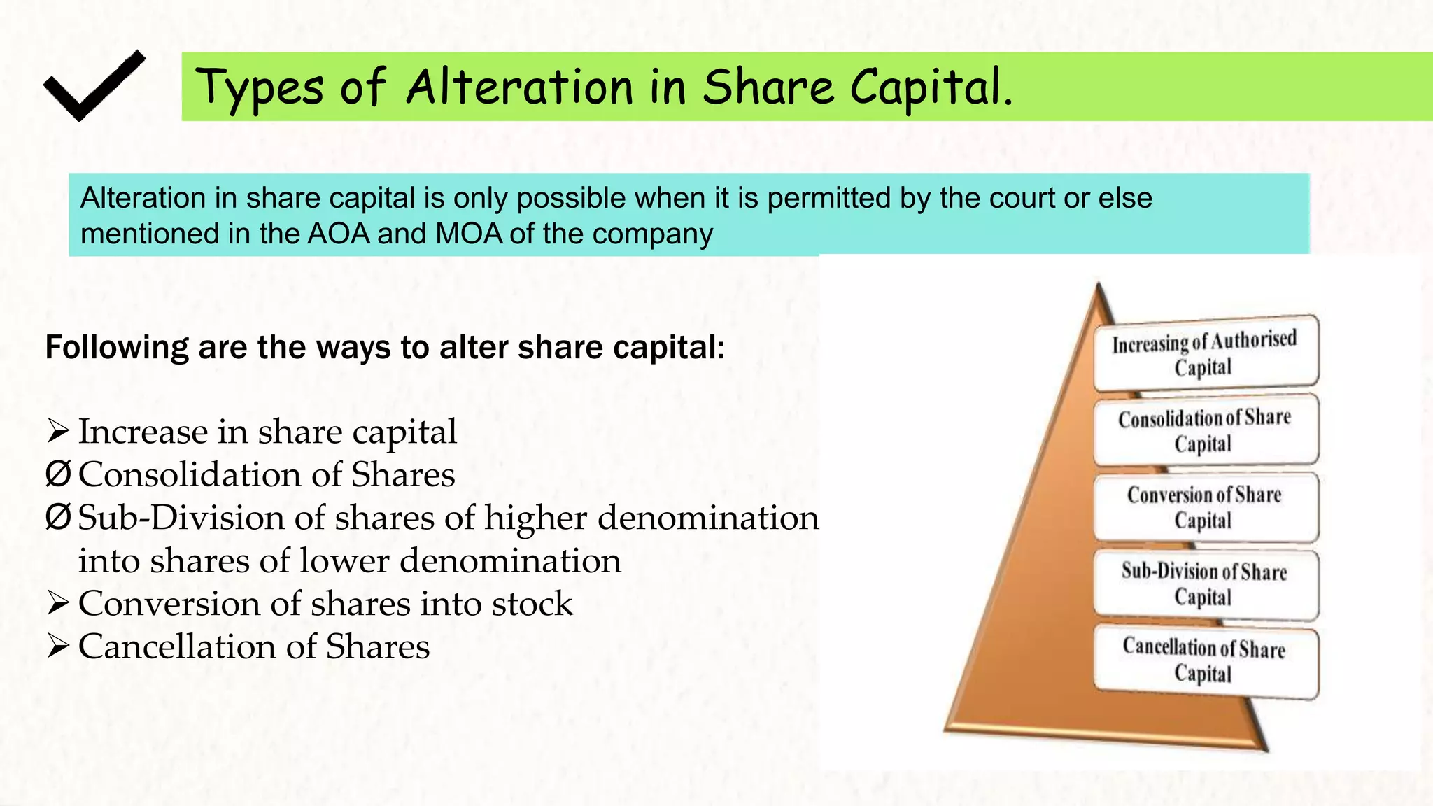 Alteration of Share Capital | PPTX