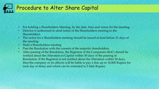 Alteration of Share Capital | PPTX