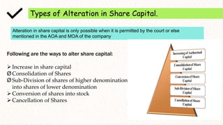 Alteration of Share Capital | PPTX