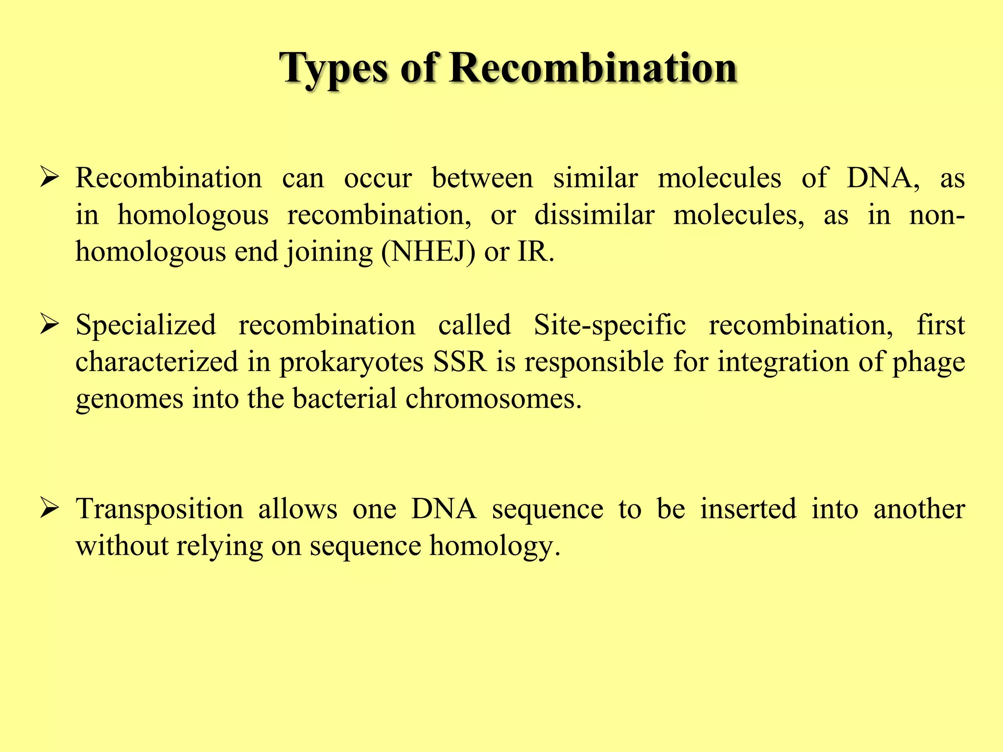 Homologous Recombination (HR) | PPTX