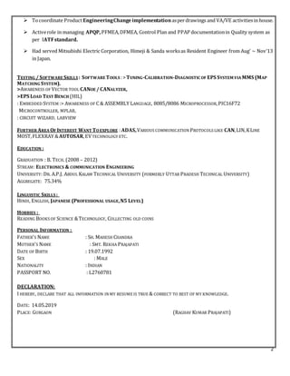 EPS Product Development Lead | PDF