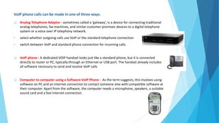Voice Over IP (VoIP) and STREAMING | PPTX