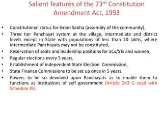 Local Governments and Decentralisation in India | PPTX