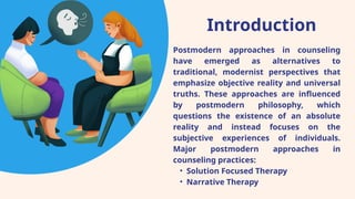 Narrative therapy-Post modern approach in counselling | PPTX