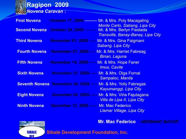 Ragipon Novena Route Ppt | PPTX