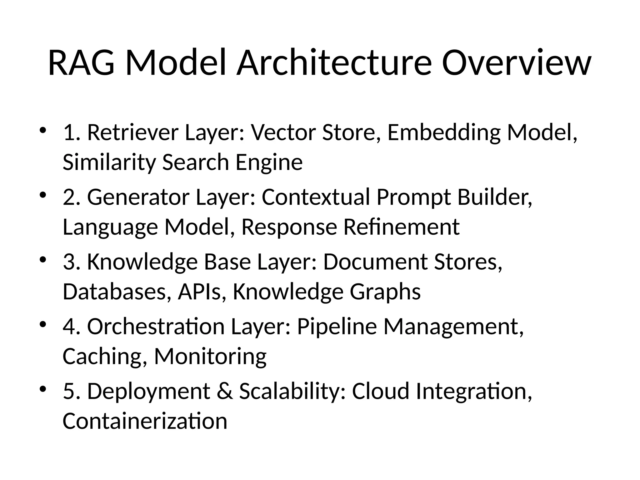 RAG Model Architecture Considerations - An overview | PPTX