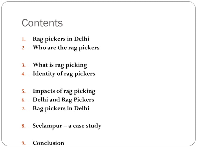 Rag pickers | PPT