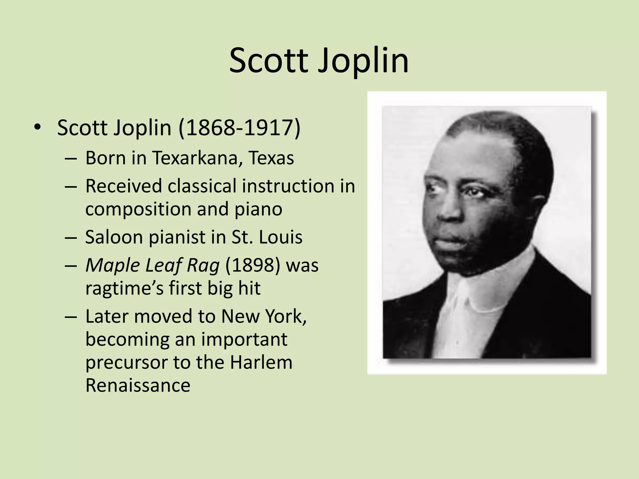 Ragtime and Its Afterlife | PPTX