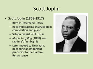 Ragtime and Its Afterlife | PPTX