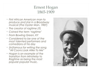 Ragtime and Tin Pan Alley | PPT