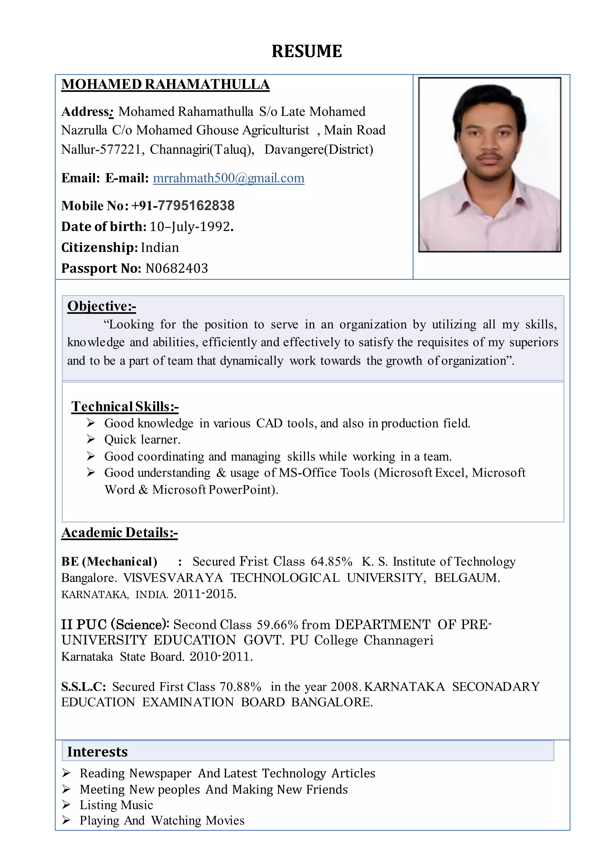 Rahamath new cv (autosaved) | DOCX | Education