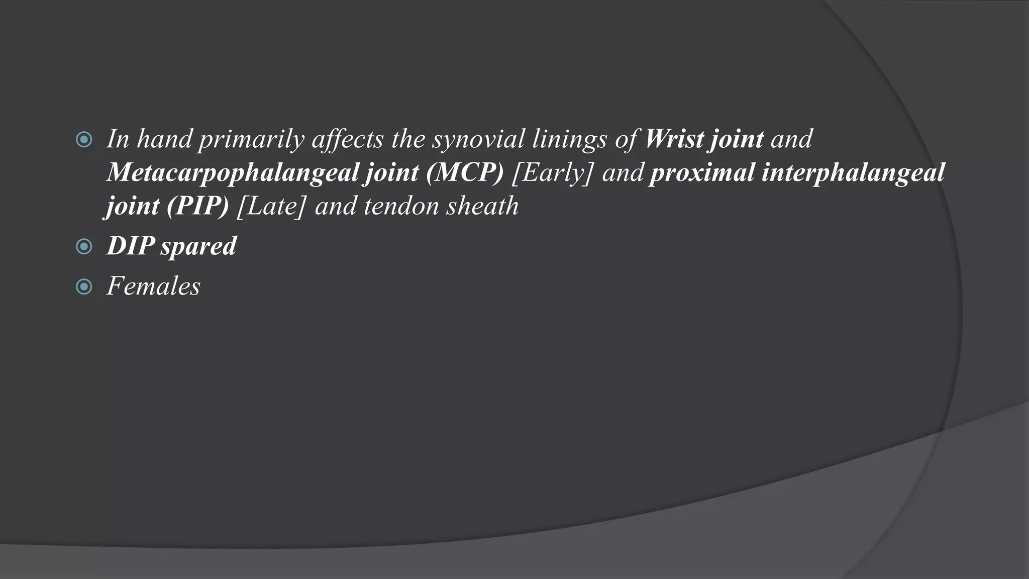 Rheumatoid Hand - Orthopaedics | PPTX