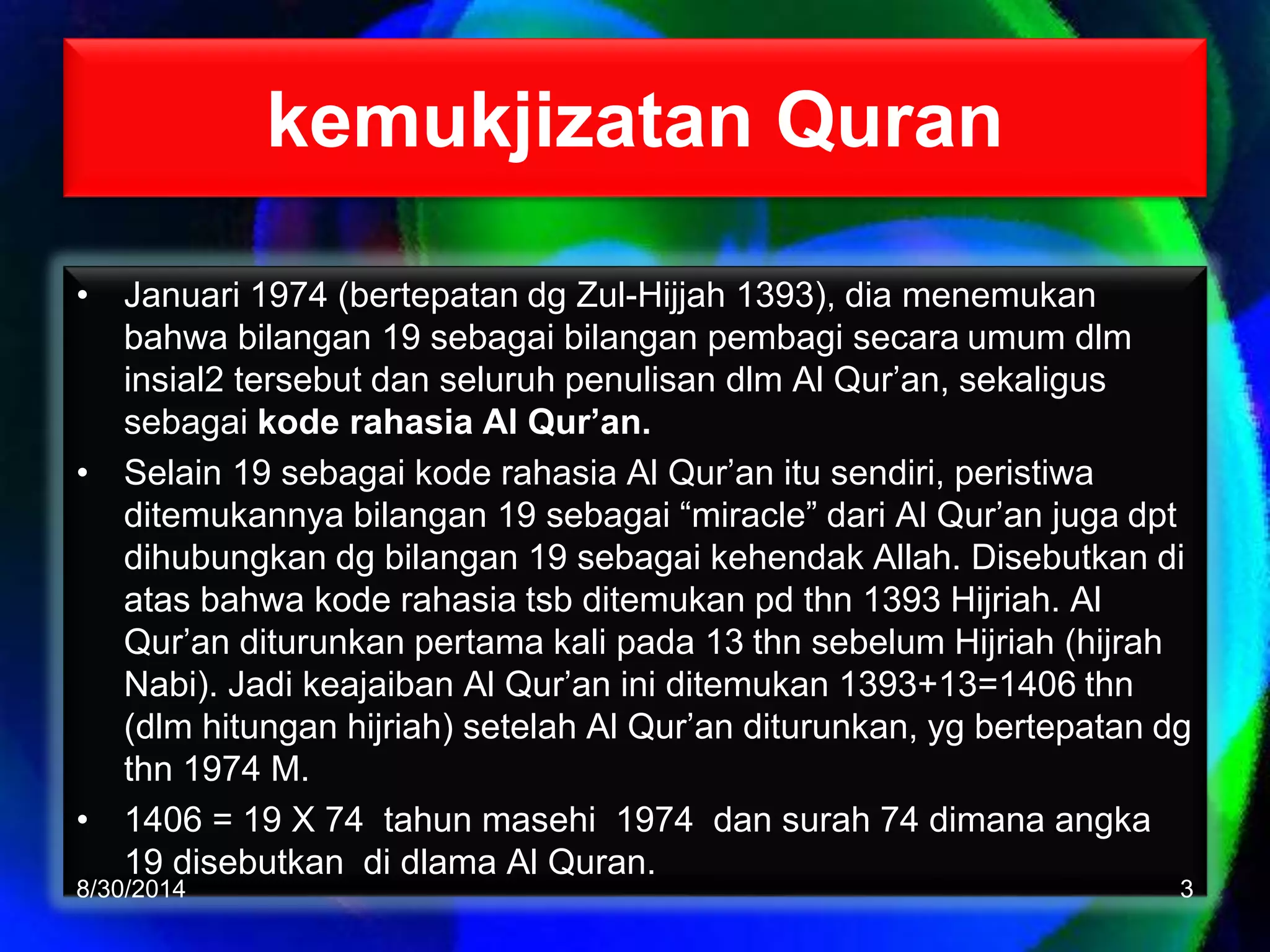 Rahasia angka 19 dalam | PPTX