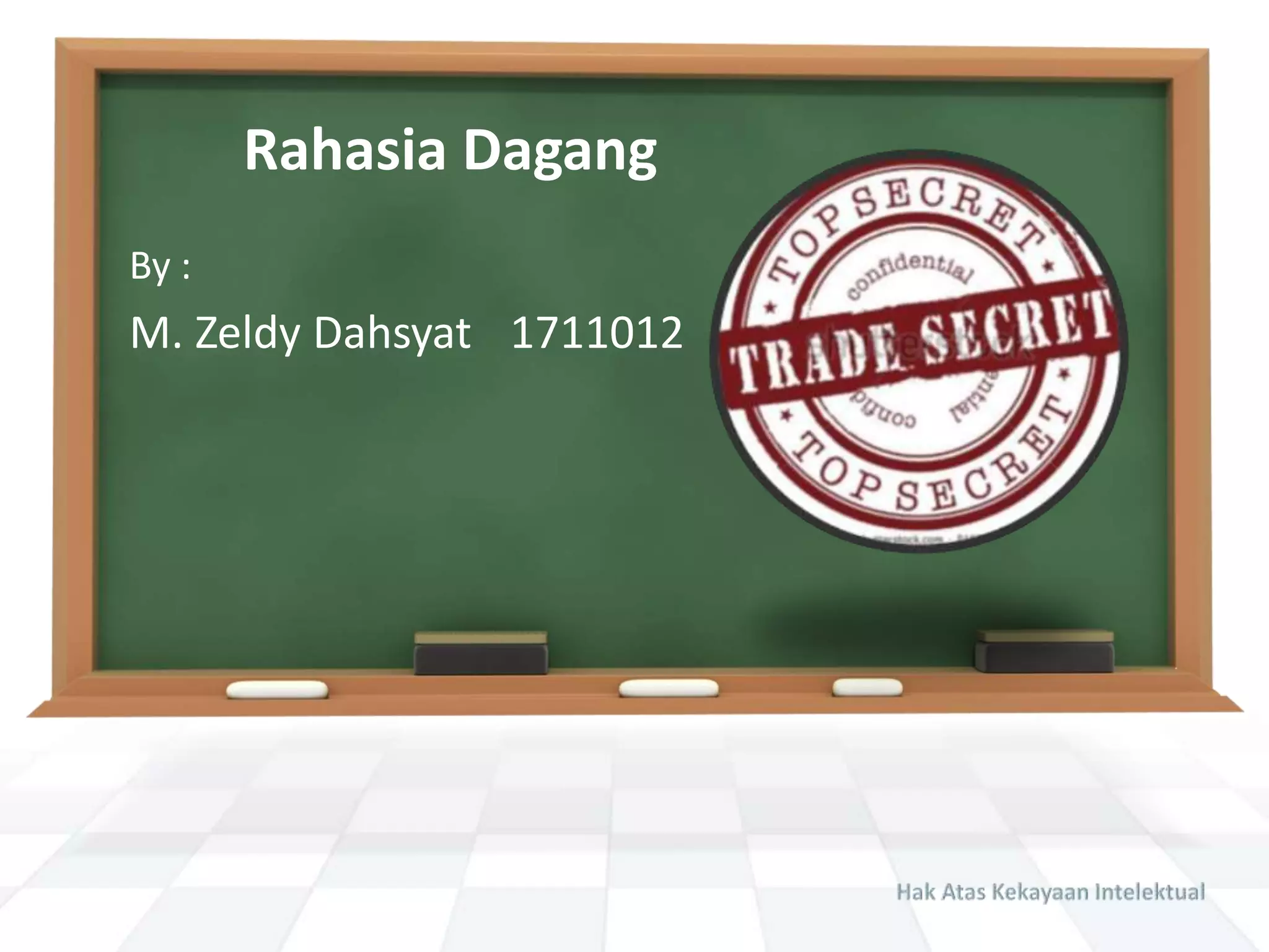 Rahasia dagang | PPTX