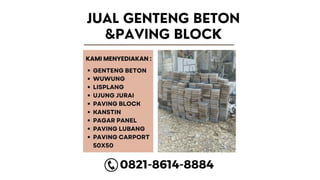 Rahasia Perawatan Paving Block yang Kuat dan Awet | PPT