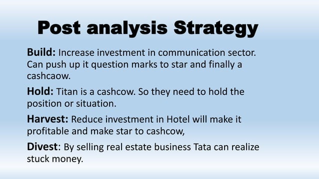 BCG Matrix of Tata Group | PPTX