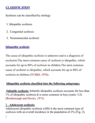 SCOLIOSIS - Presentation on SCOLIOSIS .doc | Physical Therapy | Wellness