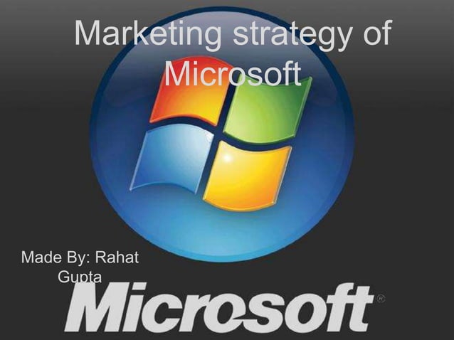 marketing strategy of Microsoft | PPTX