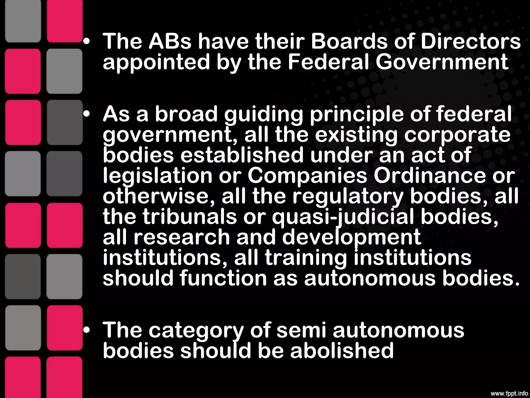structure of federal government of pakistan | PPT