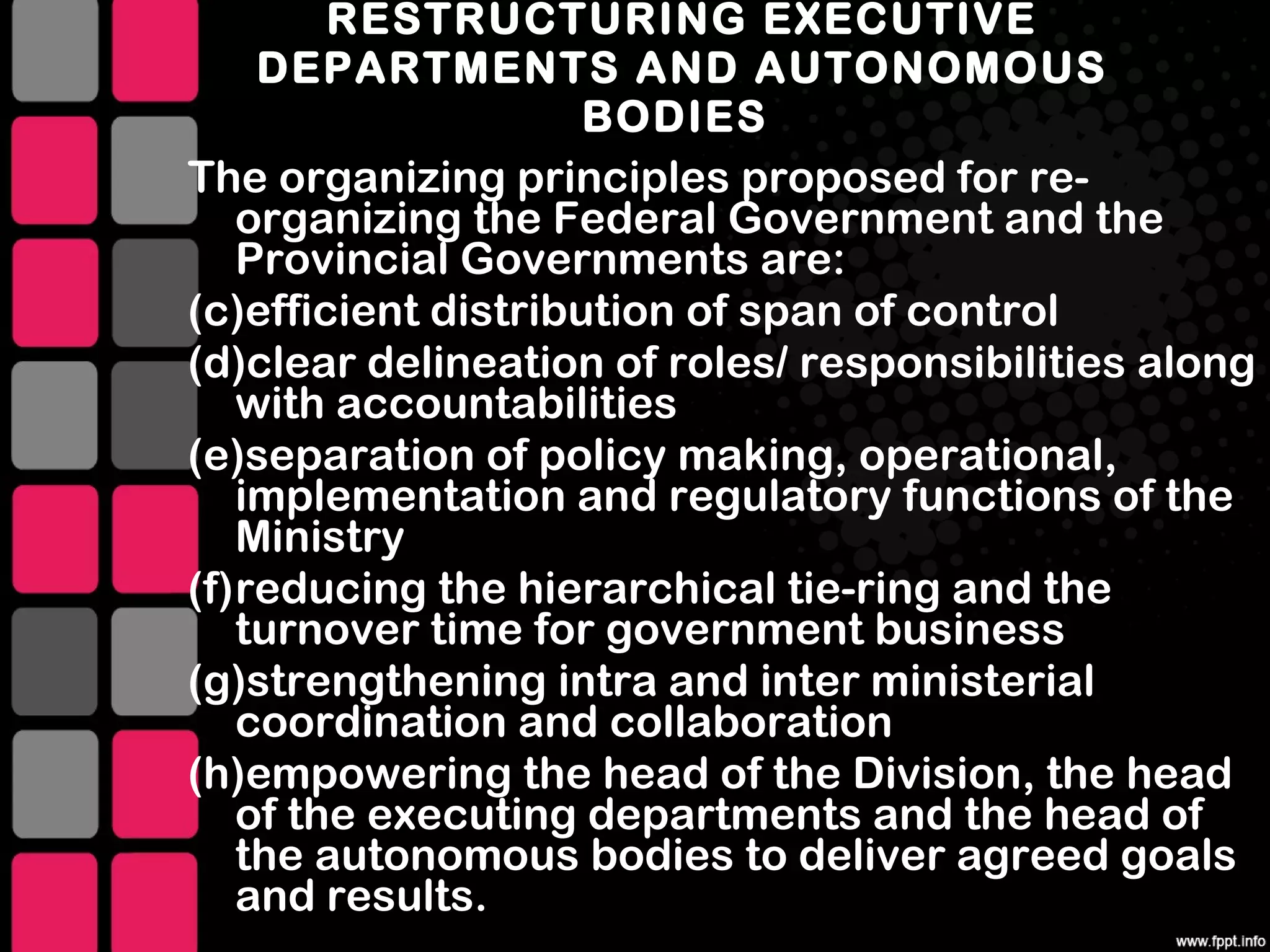 structure of federal government of pakistan | PPT