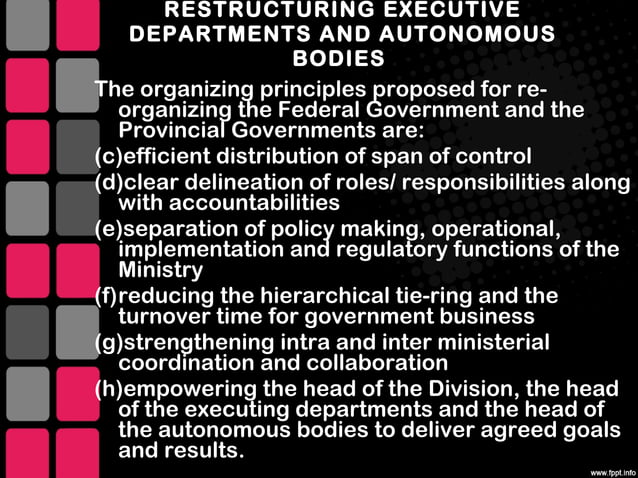 structure of federal government of pakistan | PPT