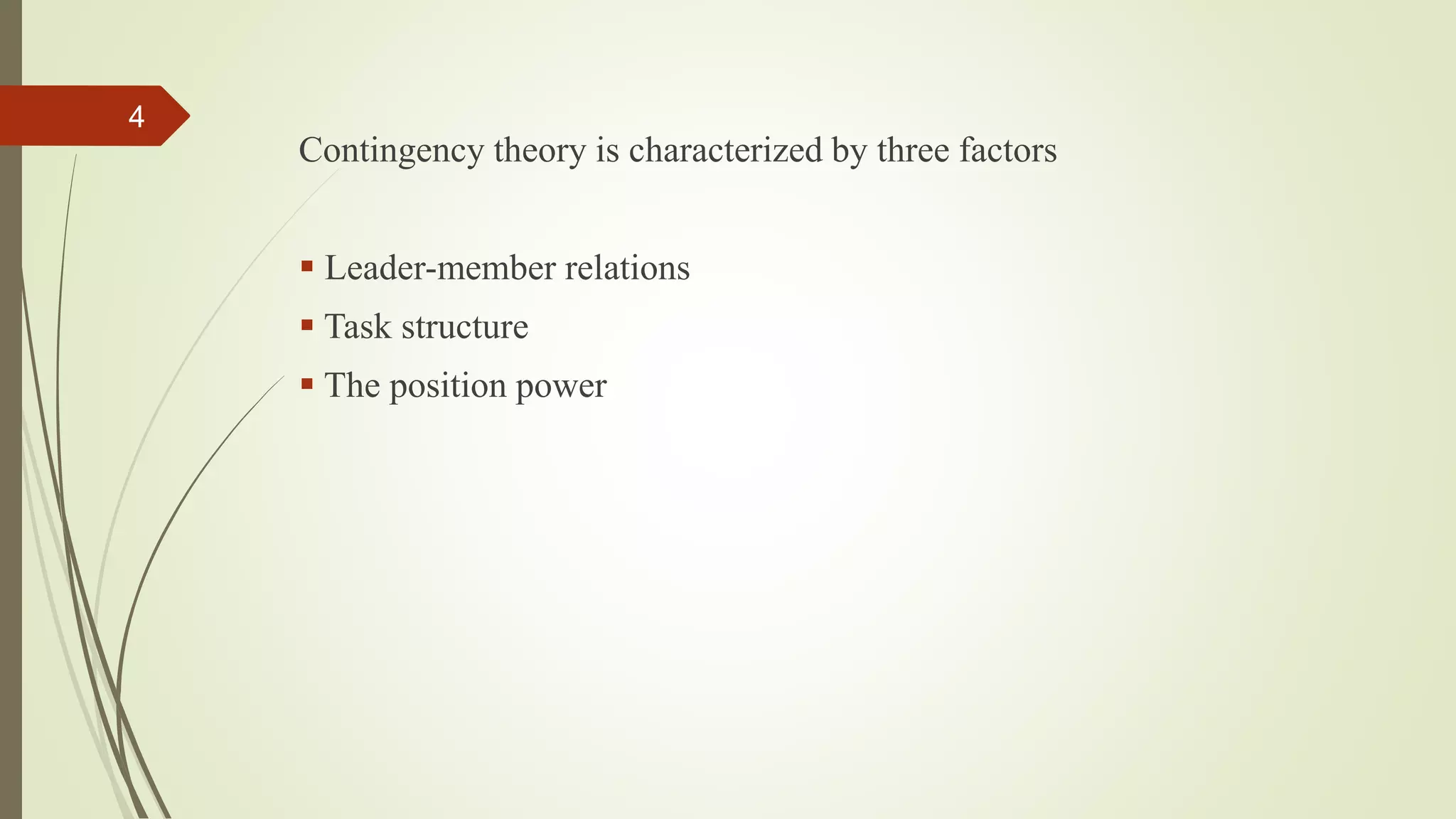 Theories of Fred Fielder & contingency | PPT