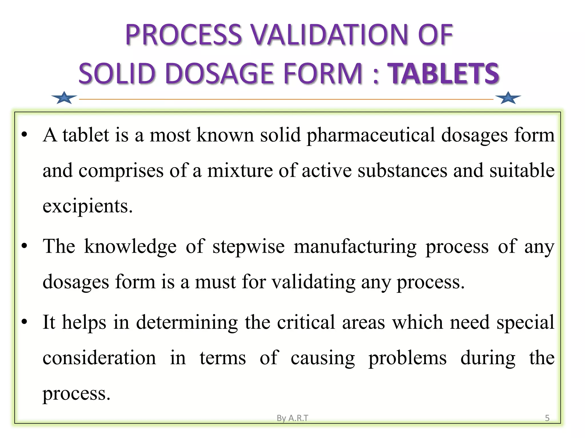 Process validation of Tablets and Lquids | PPTX