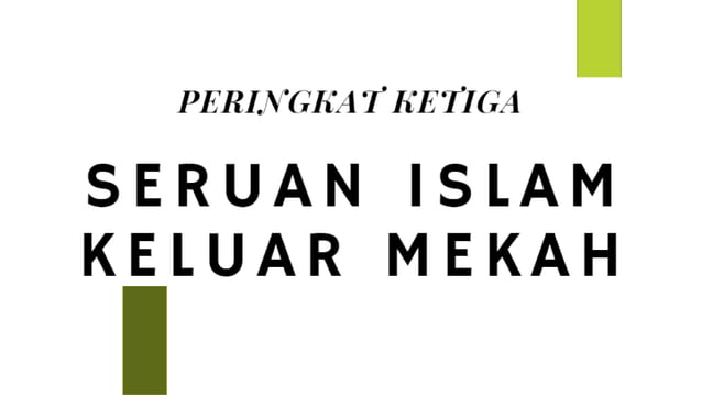 PERISTIWA SEBELUM HIJRAH | PPT