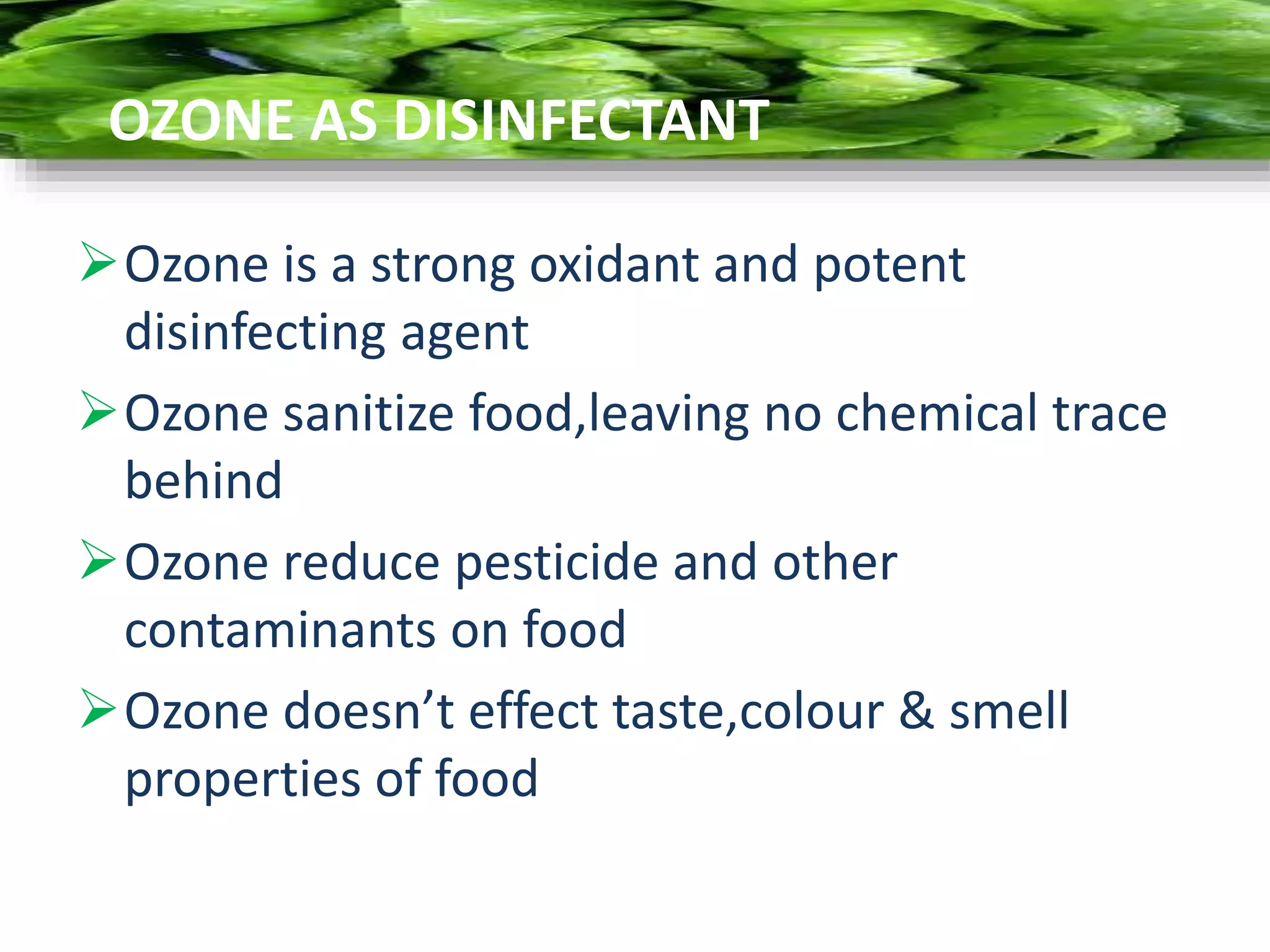 ozone technology in food | PPTX