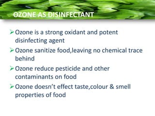 ozone technology in food | PPTX