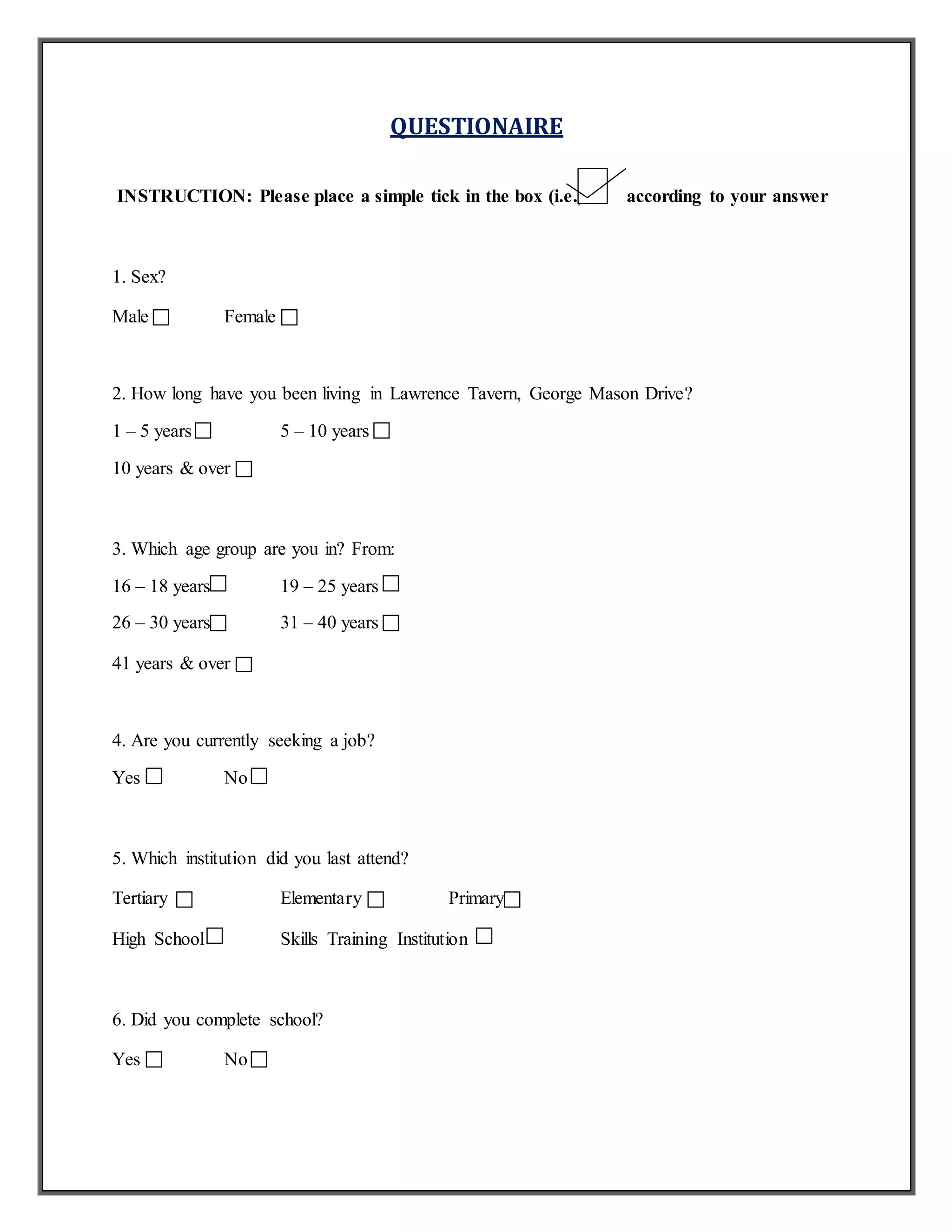 CSEC Social Studies - Sample SBA | DOCX